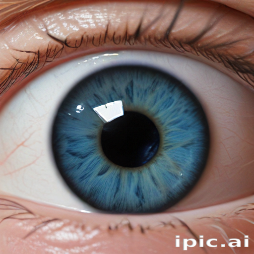 Close-Up of a Striking Blue Eye with Intricate Details and Patterns