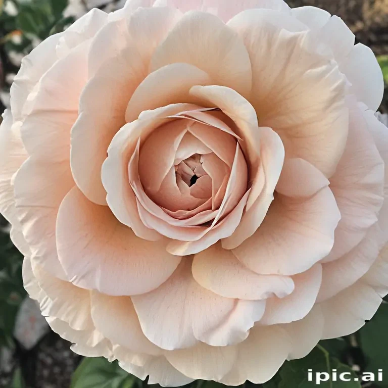 Delicate Peach Rose Blooming in Soft Natural Light and Texture
