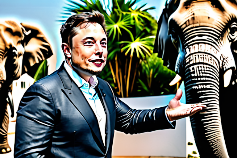 Elon Musk with an elephant in the room