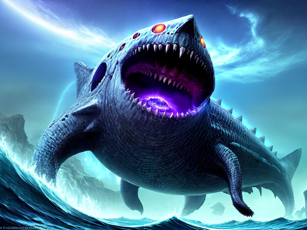 Leviathan ghost from the game Subnautica