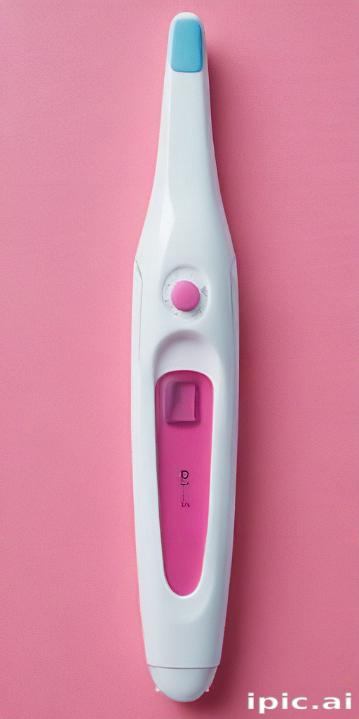 Modern Pregnancy Test Device on a Bright Pink Background for Clarity