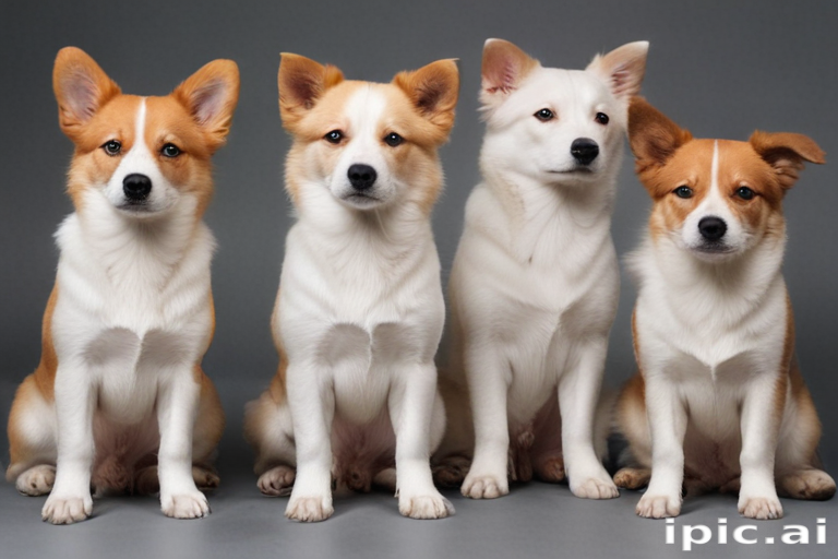 Four Adorable Dogs Posed Together, Showcasing Their Unique ...