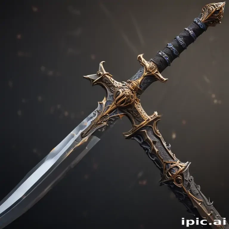 Exquisite Fantasy Sword with Intricate Details and Stunning ...
