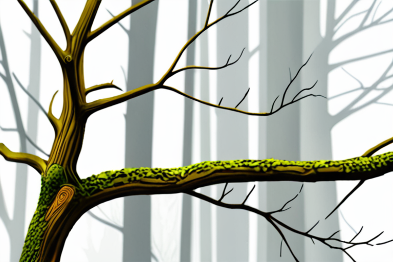 a giant tree branch digital drawing