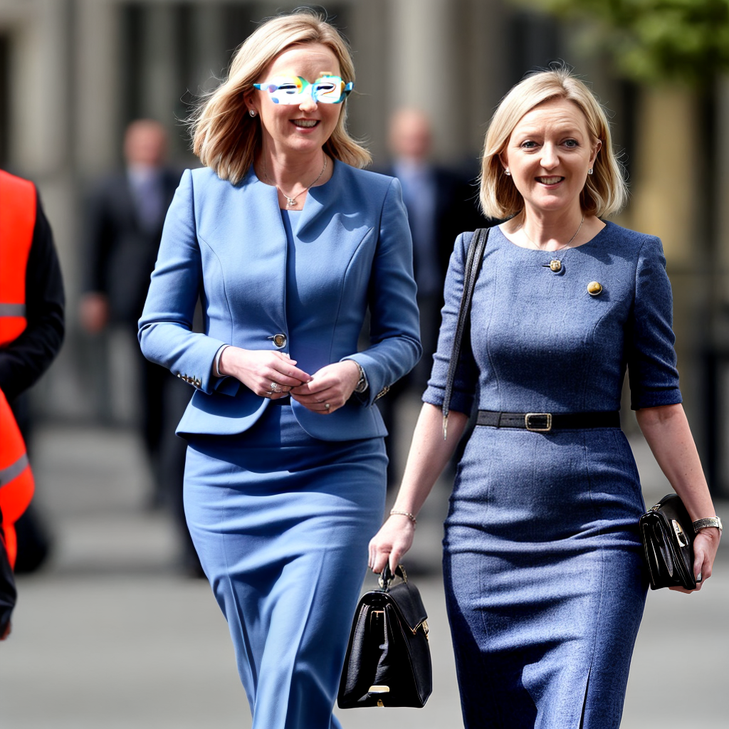 front view of liz truss fully ungarmented