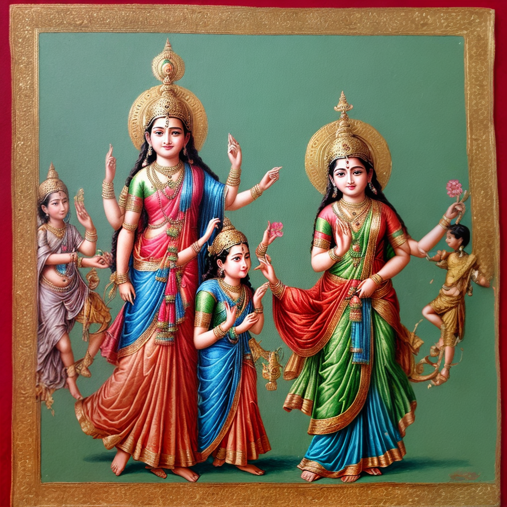 KIDS PRAYING TO GODDESS DURGA DEVI