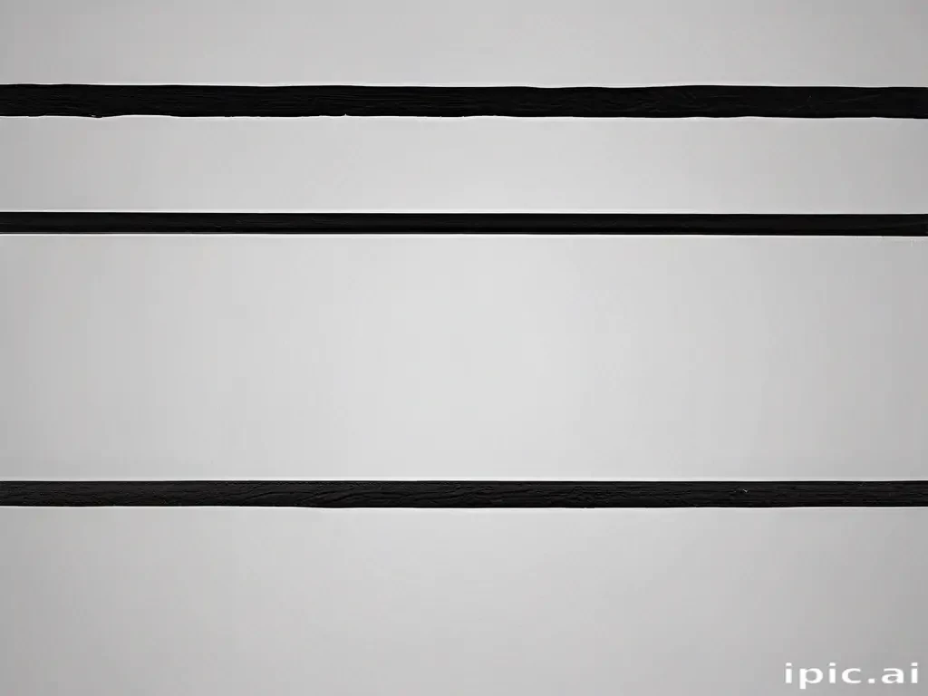 Abstract Representation of Three Parallel Black Lines on a Gray Background