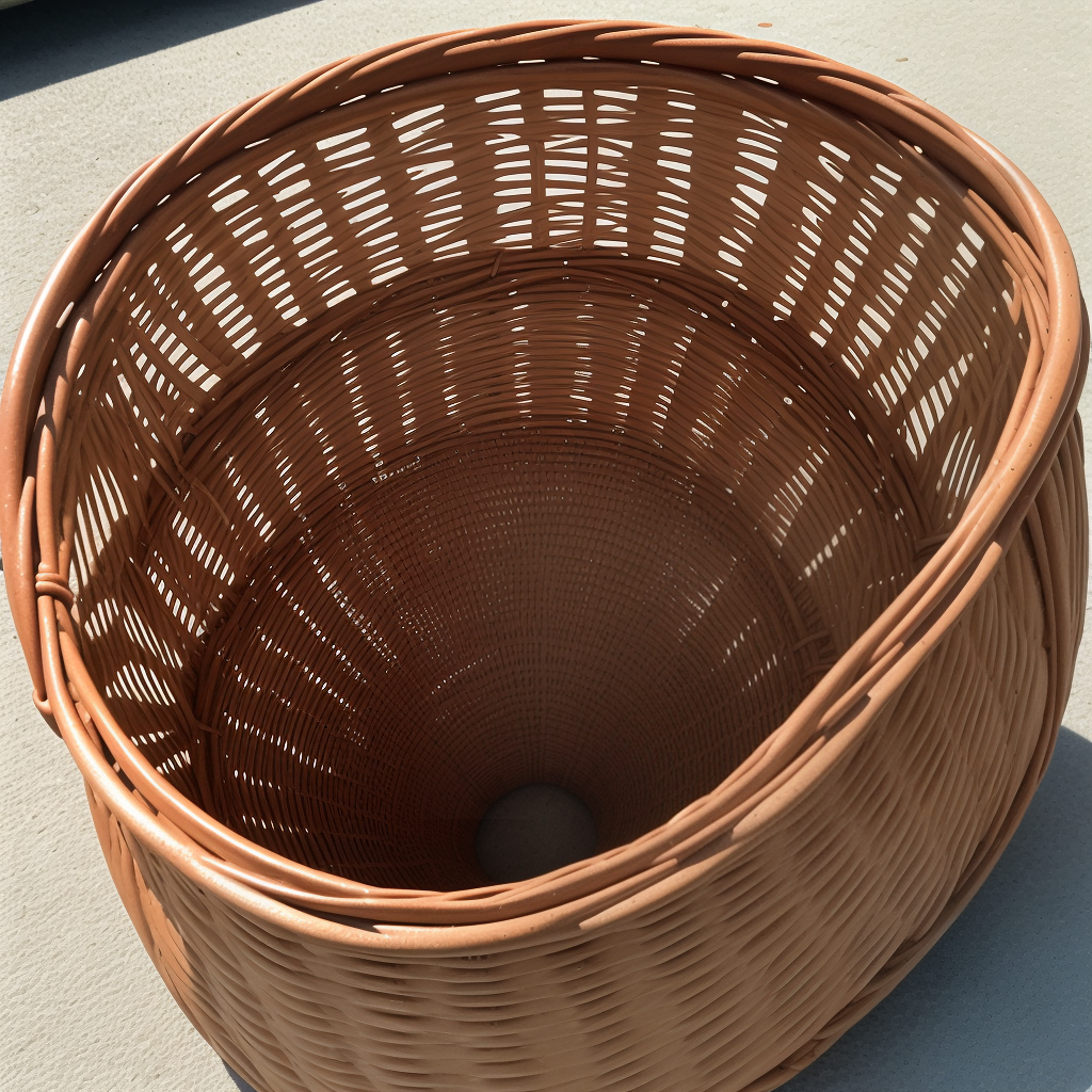 A Beautifully Crafted Woven Basket Featuring Intricate Design and ...