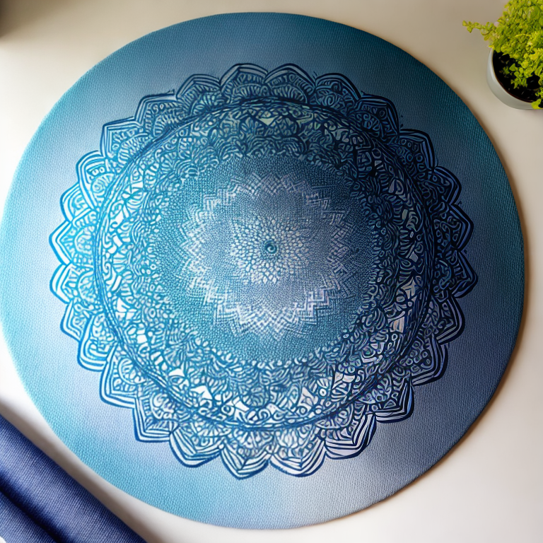 2d symmetrical roses mandala pattern