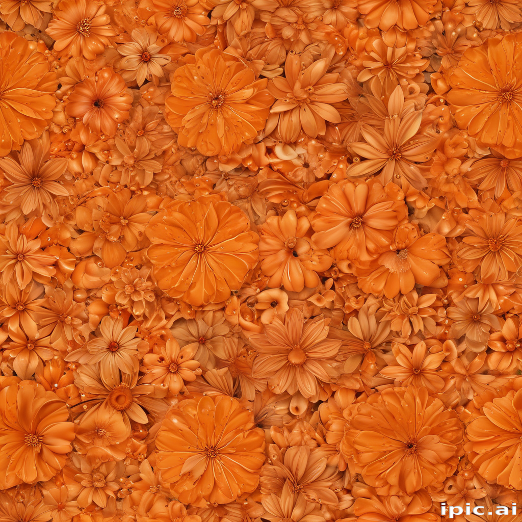 A Vibrant Display of Orange Flowers Blending Together in Harmony and ...