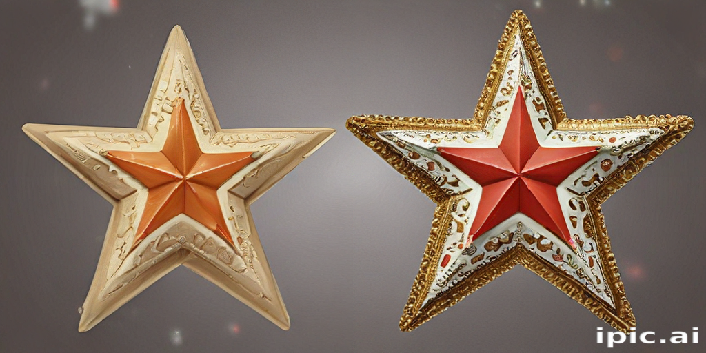 Two Decorative Stars Featuring Intricate Designs and Vibrant Colors for ...