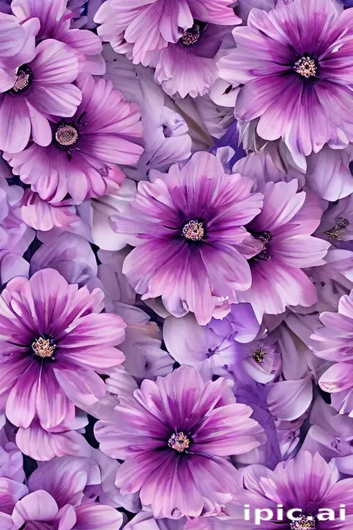 A Vibrant Array of Purple Flowers in Full Bloom Creating a Stunning Display