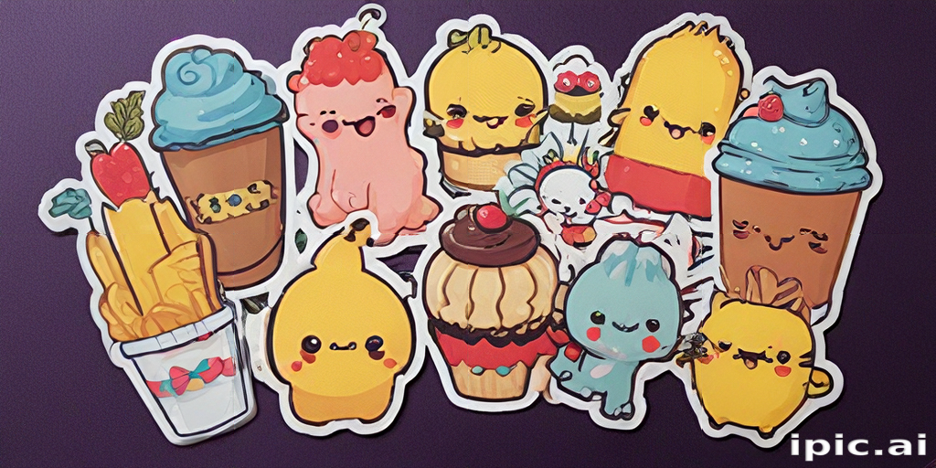 Adorable Cartoon Characters Featuring Sweet Treats and Fun Desserts ...