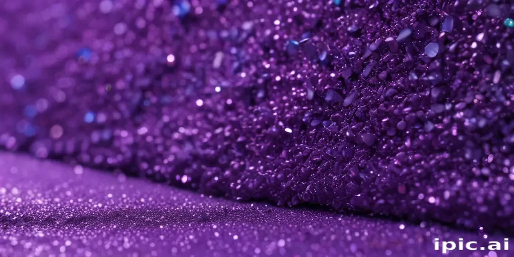 Shimmering Purple Textures: A Close-Up of Glittering Surfaces and Sparkles