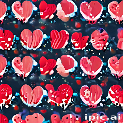 Colorful Arrangement of Heart Shapes on a Vibrant Background Display
