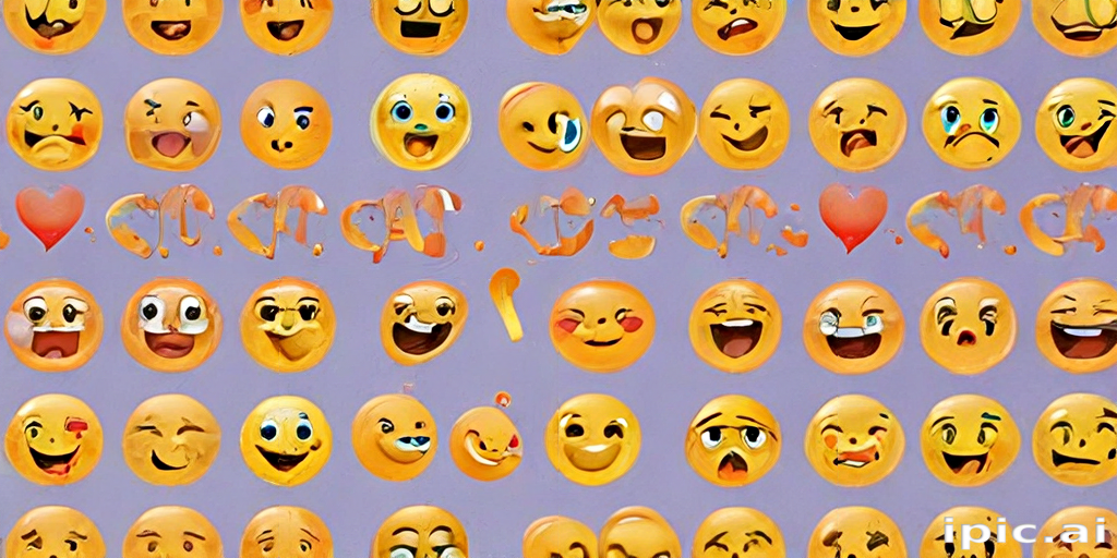 A Colorful Collage of Various Emoticons Expressing Different Human ...