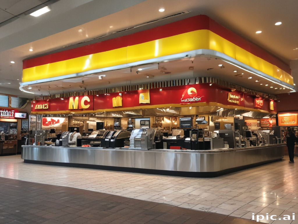 Bright and Welcoming Fast Food Restaurant in a Shopping Mall Setting