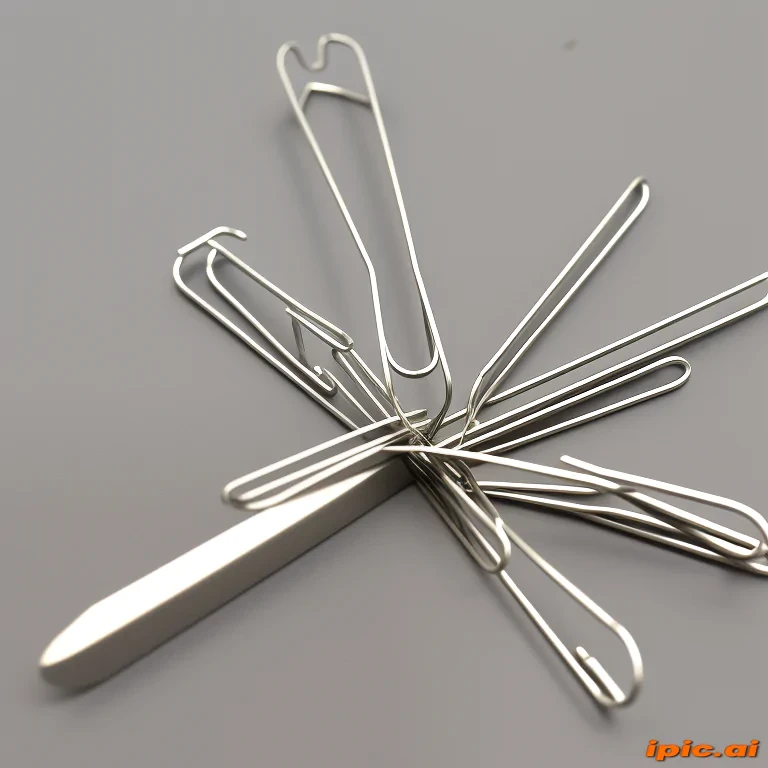 A Creative Arrangement of Various Paper Clips on a Gray Background.