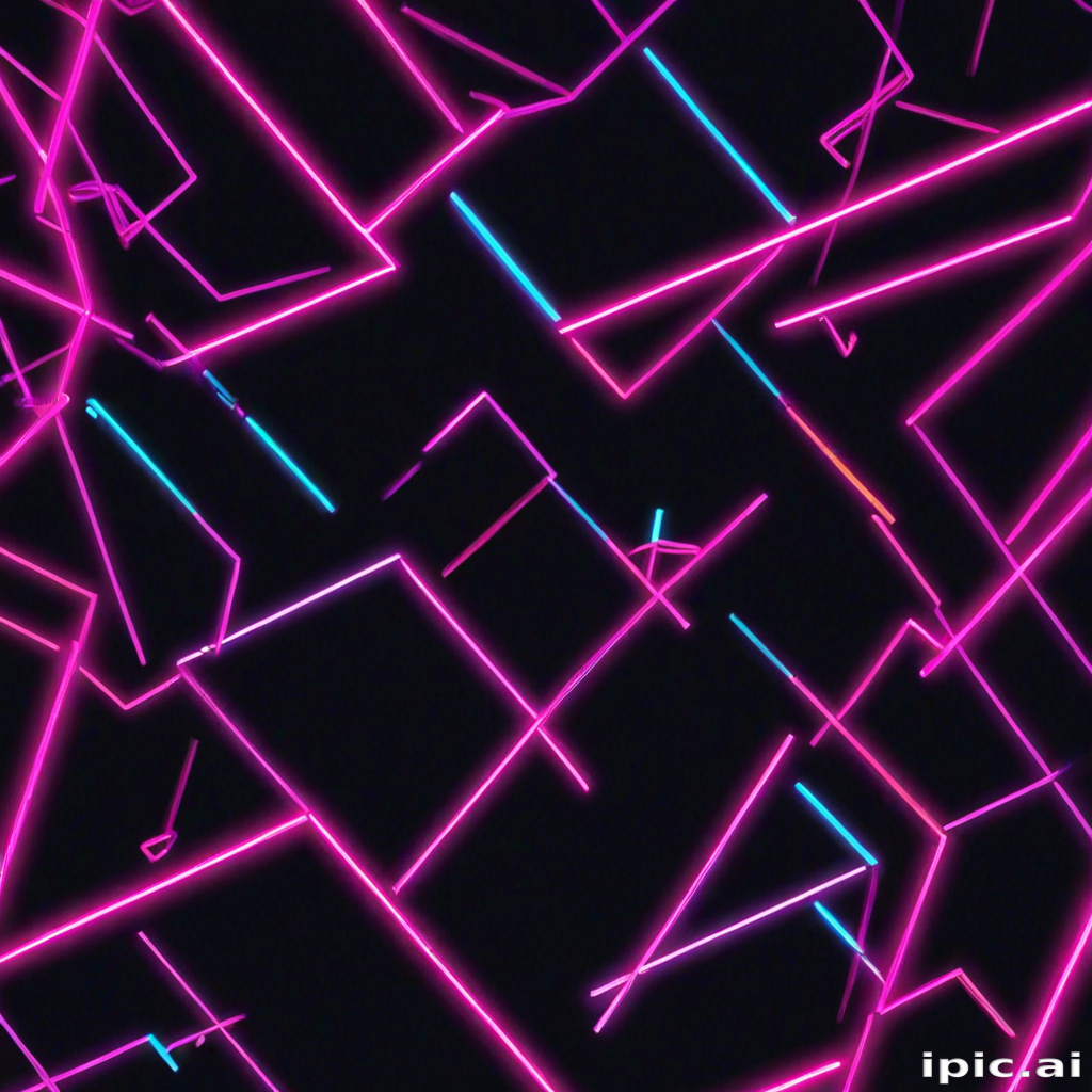 Vibrant Neon Geometric Patterns Creating a Dynamic Visual Experience in ...