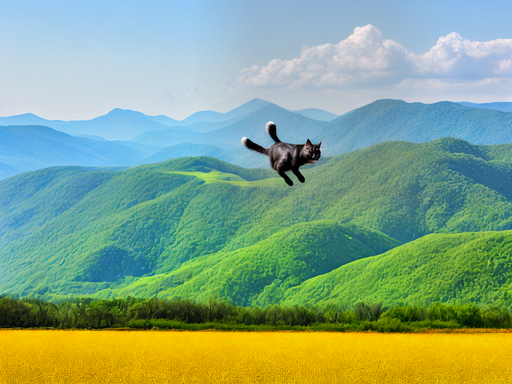 a flying cat