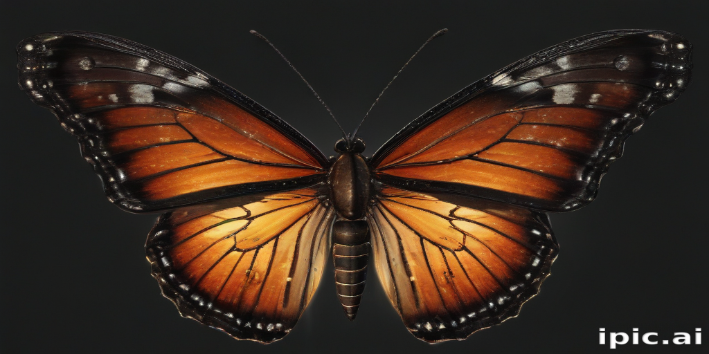 A Stunning Close-Up of a Vibrantly Colored Monarch Butterfly Displaying ...