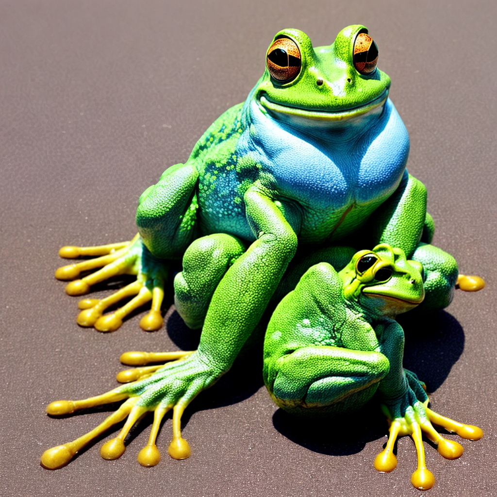 A giant frog taking over the world