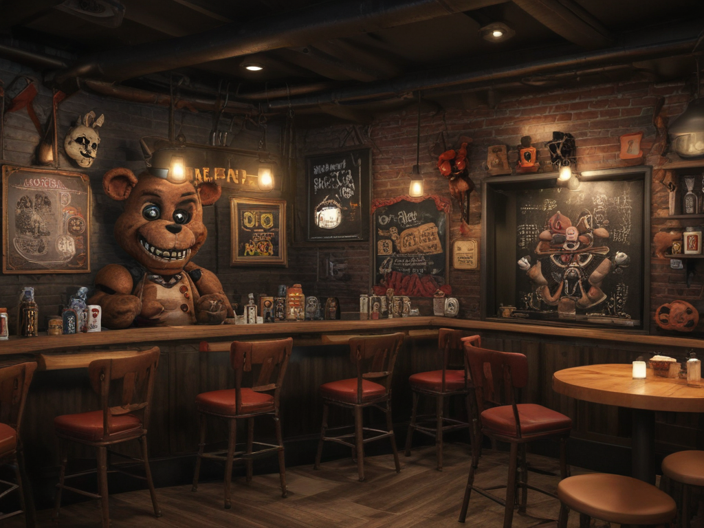 realistic Five nights at Freddys pizzeria includes stage , restrooms ...