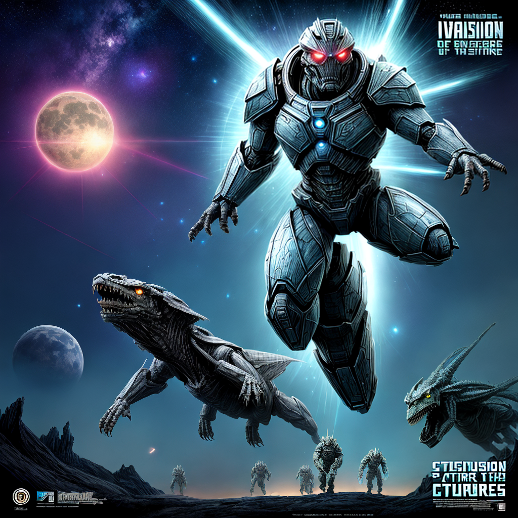 Invasion of the Star Creatures sci fi movie poster art