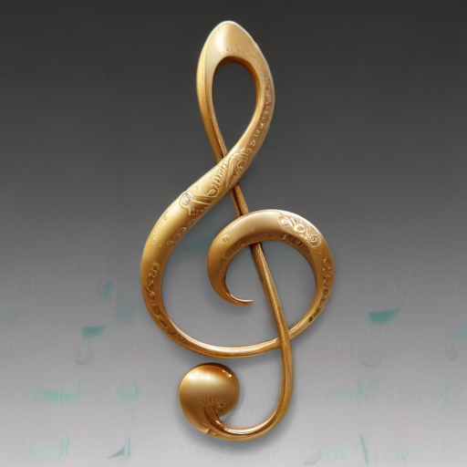 Elegant Golden Treble Clef Symbolizing the Beauty of Musical Harmony ...
