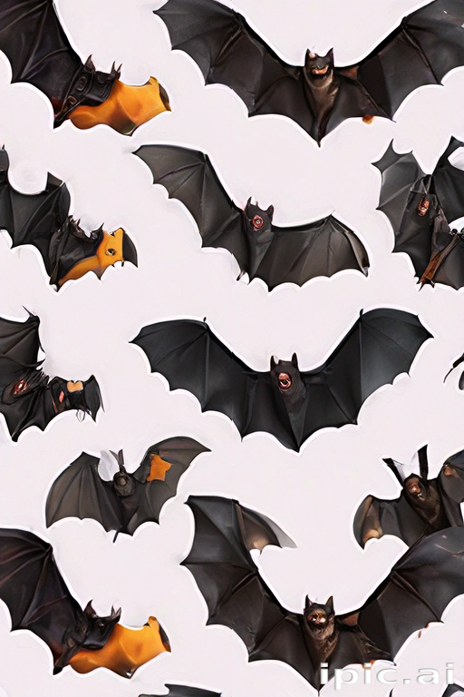 A Collection of Various Bat Figures in Different Poses and Designs.