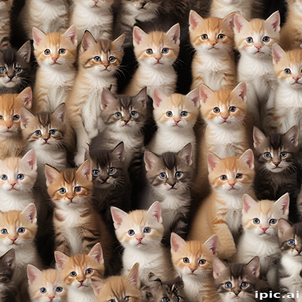 A Heartwarming Gathering of Adorable Kittens in Various Colors and ...