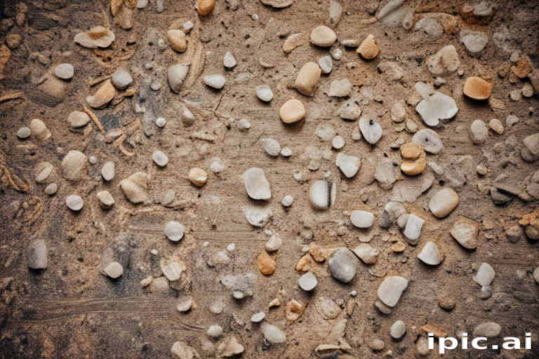 Close-Up View of Various Small Stones and Pebbles on Ground Surface