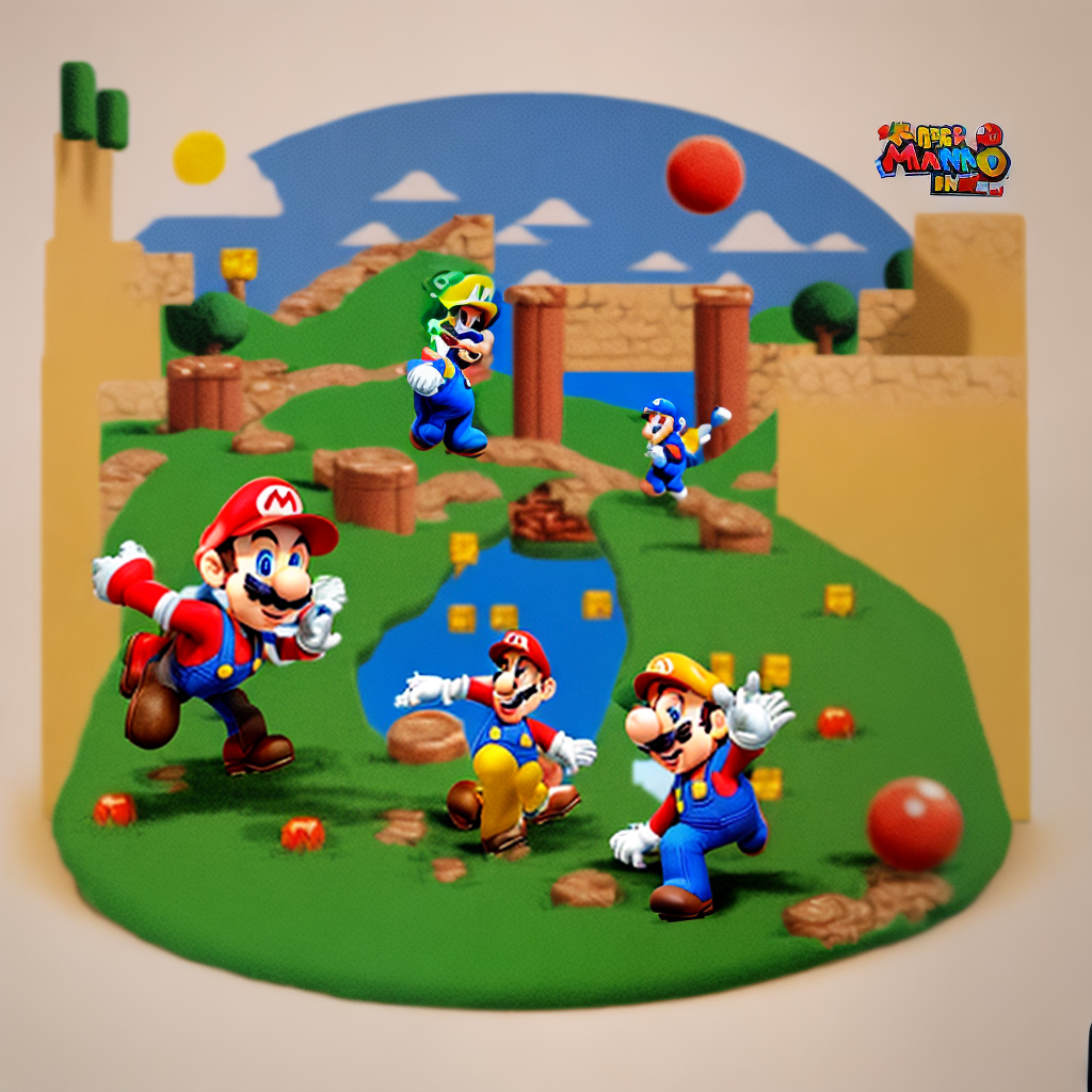 super mario eat spaghetti with 4k quality