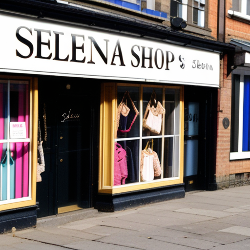 Charming Boutique Displaying Fashionable Apparel in a Vibrant Urban Setting