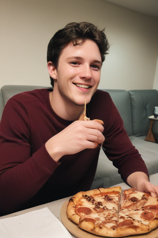 Josh allen eating pizza