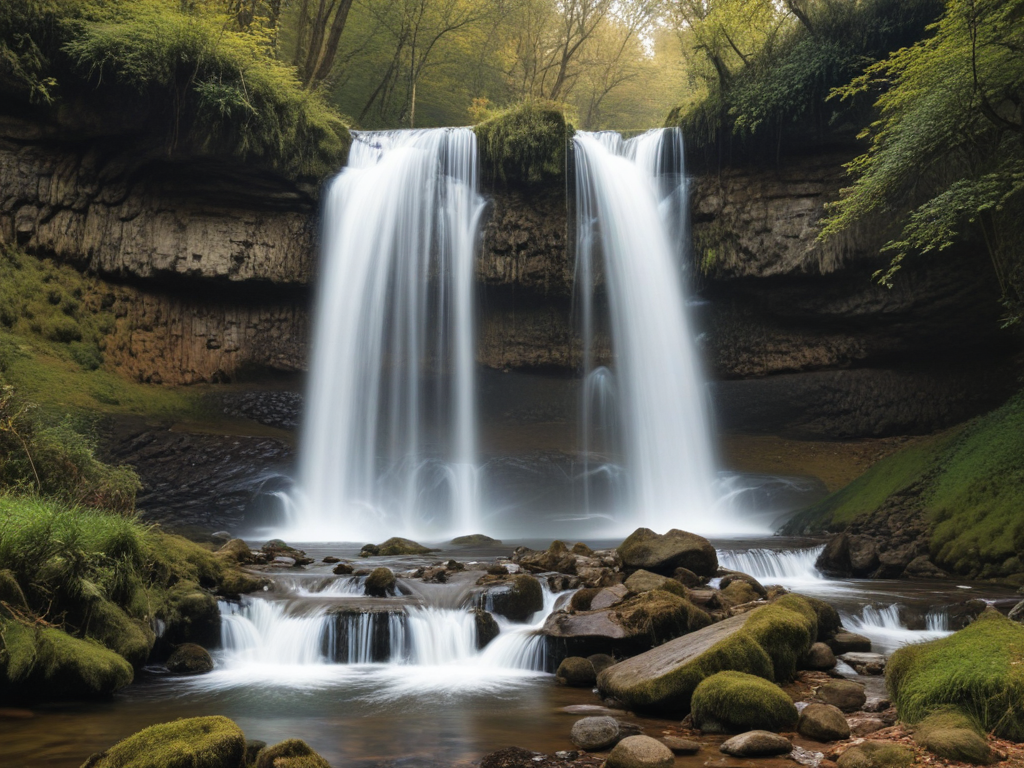 A fantastic waterfall scene