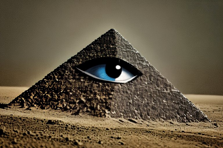 A pyramid with one eye at its top