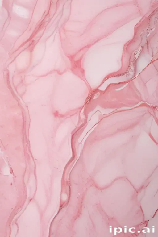 Beautiful Pink Marble Texture with Elegant Swirls and Fluid Patterns