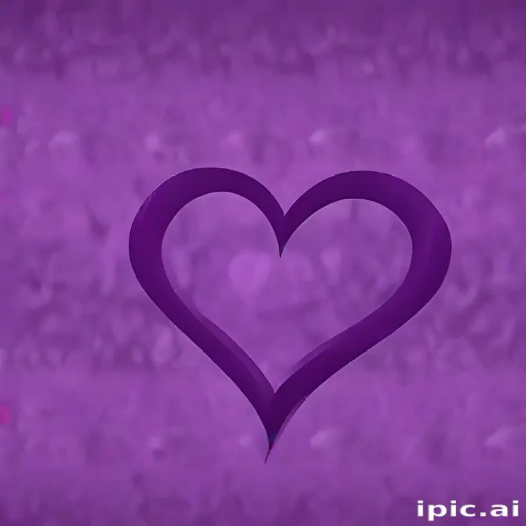 Vibrant Purple Heart Symbol Against a Beautifully Textured Background