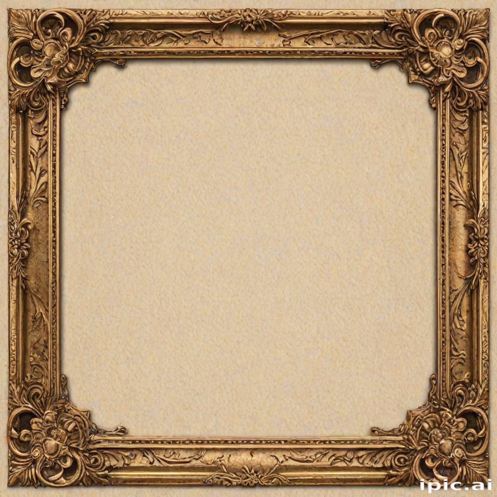 Elegant Vintage Picture Frame Design with Intricate Floral Patterns and ...
