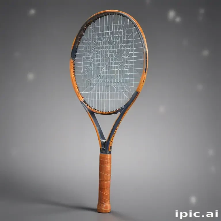 A Classic Tennis Racket with a Vintage Design and Modern Touch