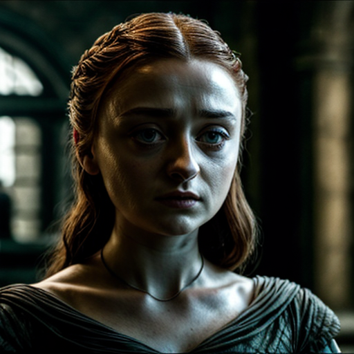 Sansa hypnotizing Arya Stark in bath