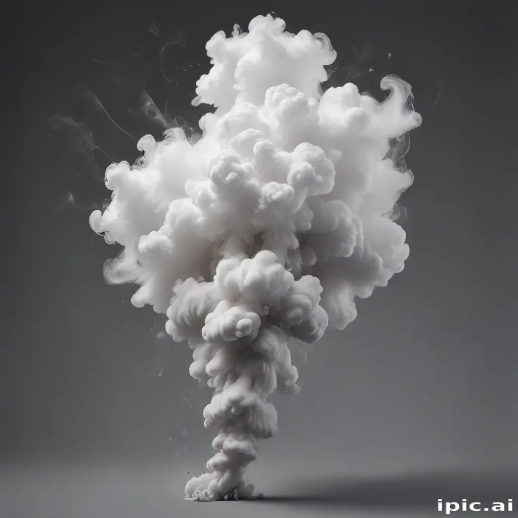 A Dramatic Display of White Smoke billowing and Twisting in the Air.