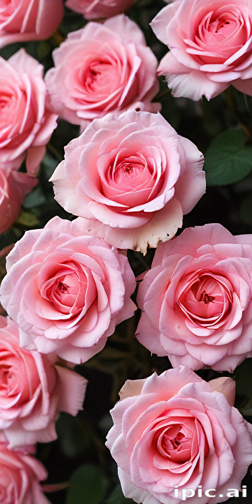 Beautiful Arrangement of Soft Pink Roses in Full Bloom Displaying ...