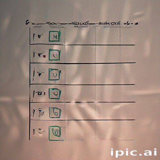 Handwritten Chart with Checkboxes and Abstract Markings on Wall Surface