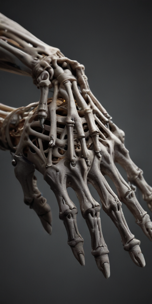 Intricate Details of a Realistic Human Skeleton Hand Model Displayed ...