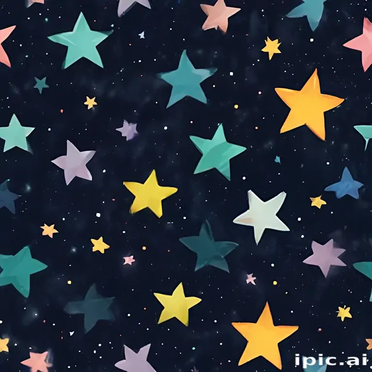 Colorful Stars Twinkling in a Deep Space Background Filled with Wonder.