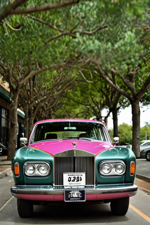 partridge family bus colors on a rolls royce