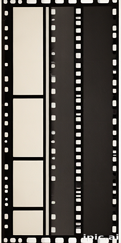 Empty Film Strip with Blank Frames Ready for Creative Storytelling Projects