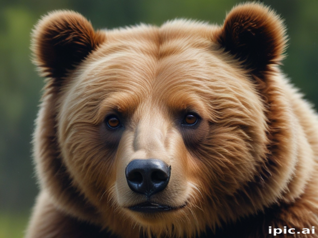 A Majestic Close-Up of a Grizzly Bear in Its Natural Habitat